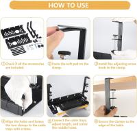 China Single Tier Telescopic Steel Cable Wiring Tray for Under Desk No Drilling Required Home for sale