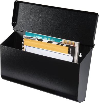 China Wall Mount Locking Mailbox Large Capacity with Code Lock Black House Numbers Included for sale