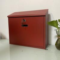 China Wall Mount Locking Mailbox Large Capacity with Code Lock Black House Numbers Included for sale