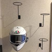 China Bracket Color White Wall Mount Motorcycle Helmet Holder High Carbon Steel Ball Rack for sale