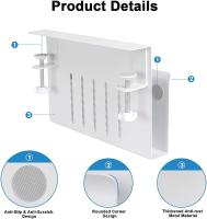 China Desk Storage Made Easy No Drill Under Desk Cable Tray with Carbon Steel Material for sale