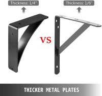 China Triangular Carbon Steel Shelf Brackets for Heavy Duty 450lbs Load in Garage Workshop for sale