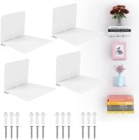 China Wall Mountable Black Floating Bookshelves with Heavy Duty Triangle Bracket Structure for sale