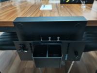China Desk Side Storage Iron Fabric Type 1mm Thickness Vertical Laptop Holder Side Mount Shelf for sale