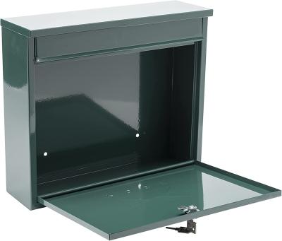 China Green Elegance Wall Mounted Mailbox Function Mail Box Post Electrostatic Powder Coating for sale