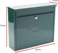 China Green Elegance Wall Mounted Mailbox Function Mail Box Post Electrostatic Powder Coating for sale