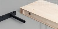 China 4-6mm Thickness Supporting Fixed Shelves Hidden Floating Wall Shelf Mounting Bracket for sale