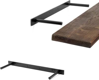 China Brushing and Included Hardware Solid Steel Heavy Duty Floating Shelf Bracket for sale