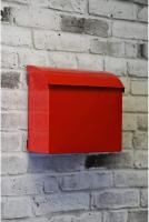 China Custom Logo Red Mailbox Modern Metal Wall Mount Mailbox for Outdoor Weather Resistant for sale