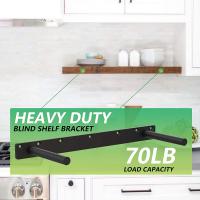 China Heavy Duty Invisible 18 inch Floating Shelf Bracket with Solid Steel Support Rods for Hidden Shelves for sale