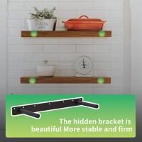 China Heavy Duty Invisible 18 inch Floating Shelf Bracket with Solid Steel Support Rods for Hidden Shelves for sale