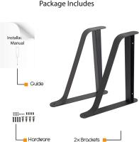 China Wall Mounting Metal Shelf Brackets with Deep Drawing Process and Invisible Structure for sale