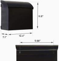 China Metal High Capacity Parcel Package Drop Mailbox Wall Mount Rust Resistant Galvanized Iron Outdoor Post Box for sale