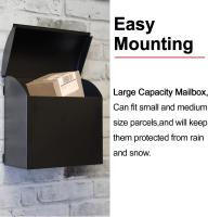 China Metal High Capacity Parcel Package Drop Mailbox Wall Mount Rust Resistant Galvanized Iron Outdoor Post Box for sale