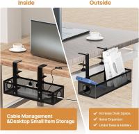 China Metal Under Desk Cable Management Box Clamp for Supporting Fixed Storage Holders Racks for sale
