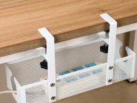 China No Drill Steel Desk Cord Organizers Box Wire Management Tray for Supporting Fixed in Home for sale