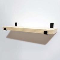 China Heavy Duty Carbon Steel Wall Bracket in Rustic Black for Floating Shelf Installation for sale