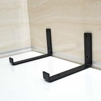 China Heavy Duty Carbon Steel Wall Bracket in Rustic Black for Floating Shelf Installation for sale