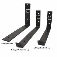 China Heavy Duty Carbon Steel Wall Bracket in Rustic Black for Floating Shelf Installation for sale