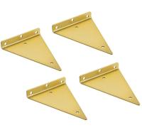 China Zinc Plating Heavy Duty Triangle Bracket for DIY Floating Shelves Gold Shelf Brackets for sale
