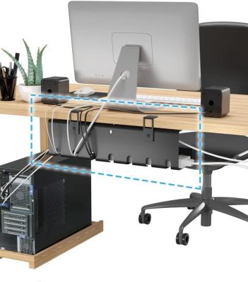 China No Drill Power Strips Basket Cable Racks for Office Under Desk Wire Holder 430x100x100mm for sale