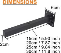 China Custom Power Coating Heavy Duty Shelf Bracket 4mm/6mm Thickness 15-25 Days Lead Time for sale