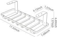 China Convenient Hook Type Desk Cable Management Tray Bending Metal Wire Cable Holder Black for sale