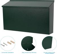 China Rust-Proof Wall-Mount Mailbox with Large Capacity and Galvanized Steel Construction for sale