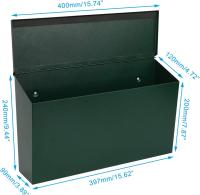 China Rust-Proof Wall-Mount Mailbox with Large Capacity and Galvanized Steel Construction for sale
