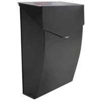 China Galvanized Steel Black Mailbox Rust Resistant Wall Mount Parcel Drop Box for Outdoor for sale