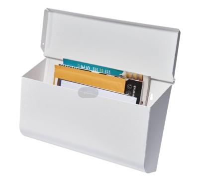 China Black Outdoor Horizontal Style Metal Mailbox for Townhouse Rustproof 0.8mm Thickness for sale