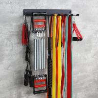 China Carbon Steel Multifunction Gym Equipment Storage Rack for Resistance Bands and Barbell for sale