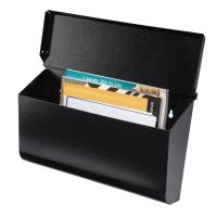 China Black Outdoor Horizontal Style Metal Mailbox for Townhouse Rustproof 0.8mm Thickness for sale