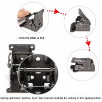 China Self-Locking Hinge Leg Fittings and Corner Brace for Folding Table leg Support Bracket for sale