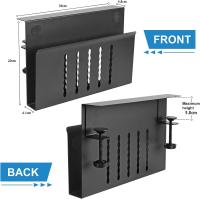 China Adjustable Side Desk Laptop Holder with File Clamp-On Organizer and Magnetic Pen Holder for sale