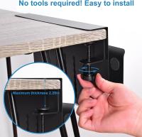 China Adjustable Side Desk Laptop Holder with File Clamp-On Organizer and Magnetic Pen Holder for sale