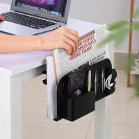 China Tablet iPad books Holder Laptop Stand with Vertical Wire Storage and Document Shelf for sale