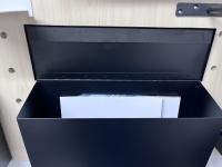 China Residential Black Powder Coating Wall Mailbox with Modern Lock and Customized Design for sale