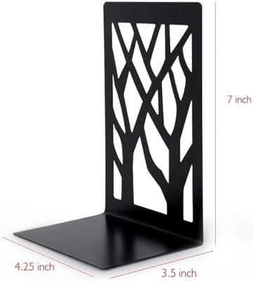 China Single Tier Home Book Storage Heavy Duty Metal Book Stopper with Powder Coating White for sale