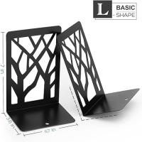 China Single Tier Home Book Storage Heavy Duty Metal Book Stopper with Powder Coating White for sale