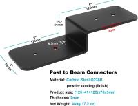 China Heavy Duty Steel Black Z Brackets 6