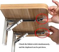 China Customized Wall Mount Support for Undermount Sinks Spring Stainless Steel Fold Bracket for sale