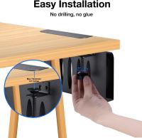 China Laptop Stand Tablet iPad books Holder Under Desk Storage Clamp-On Side Desk Organizer with Magnetic Pen Holder for sale