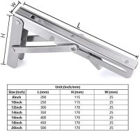 China Customized Space Saving Collapsible Shelf Bracket for Bench Table Fold for sale