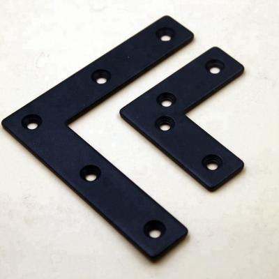 China L Shaped Flat Corner Brace Carbon Steel Angle Brackets Repair Plate Connector Fastener for sale