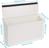 China Stylish and Convenient White Powder Coating Wall Mounted Metal Mailbox for Your Mail for sale