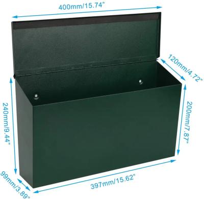 China Metal Wall Mounted Mailbox for Outdoor Garden Hardware Heavy Duty Steel 0.8mm Thickness for sale