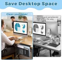 China Clamp Mount Under Hanging Desk Organizer for Laptop Stand Tablet iPad books Holder for sale