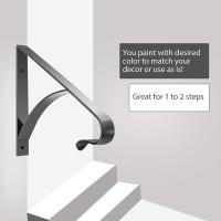 China Steel/wood Stairway Support Hardware Single-side Bracket for Stairway Handrail Mount for sale