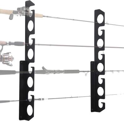 China Behind Doors Fishing Rod Storage Rack Holds 9 Rods for Home Store Cabin Garage Basement for sale
